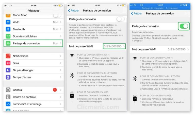 Comment activer le partage de connexion sur Android et iPhone
