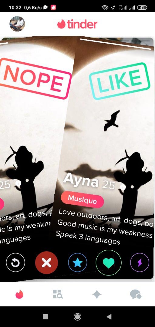 Comment annuler un Like Tinder envoyé par erreur ? Annuler Super Like