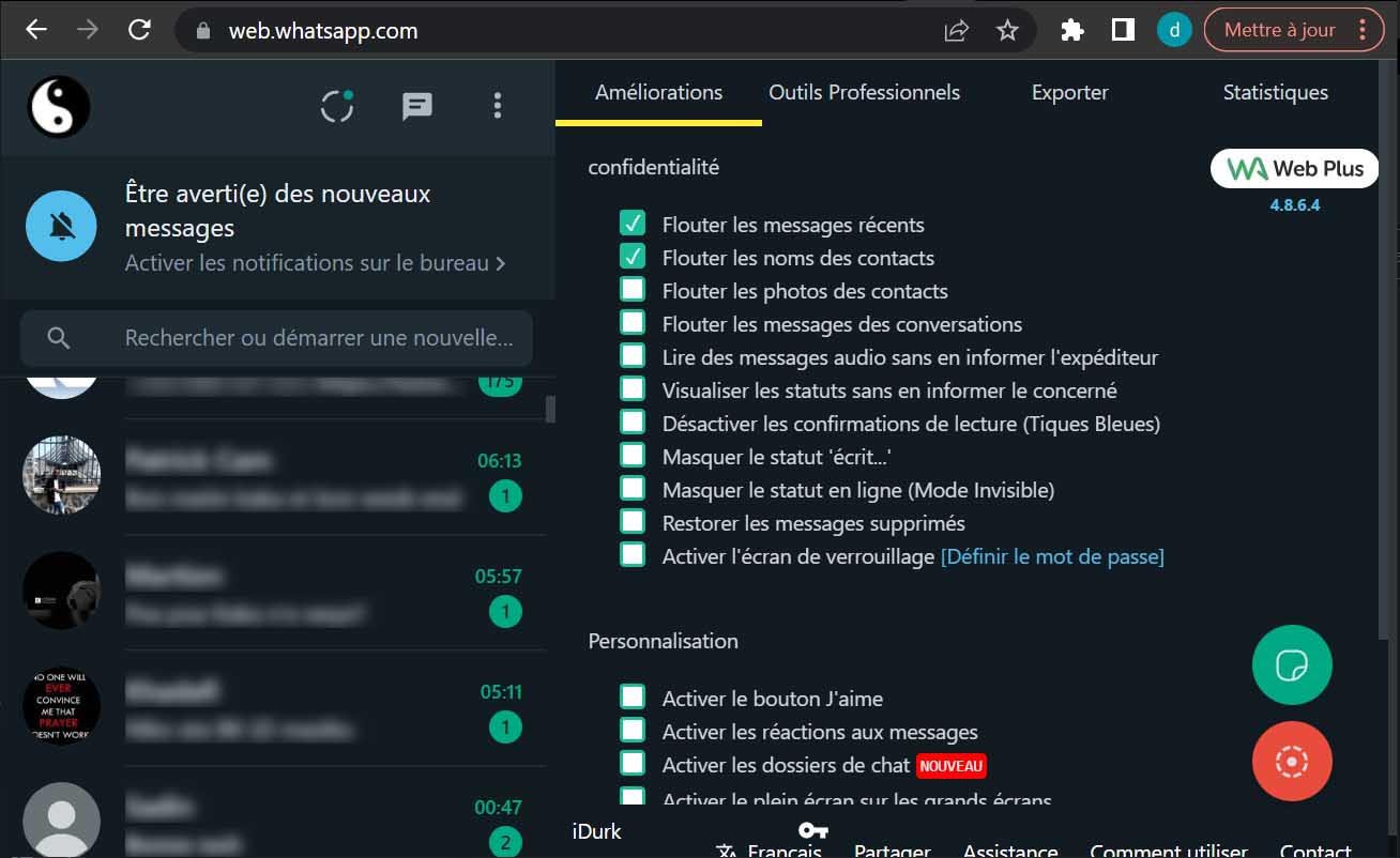 Installer WA Web Plus pour WhatsApp sur Google Chrome PC, Etc